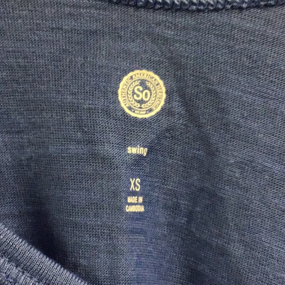 SO | Tops | New So Front Button Tank Solid Blue | Poshmark